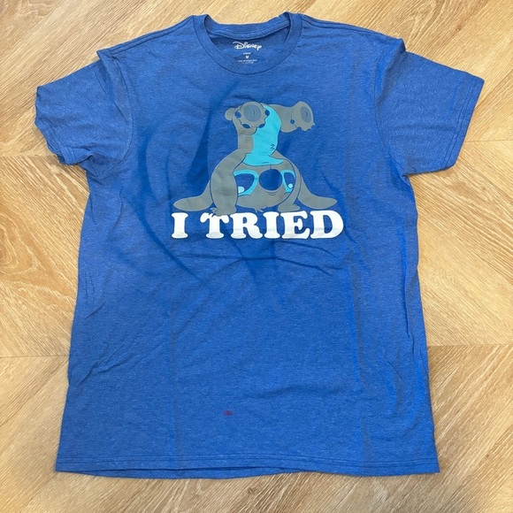 Disney | Tops | Rare Misprint Disney Blue Lilo And Stitch Tshirt | Poshmark